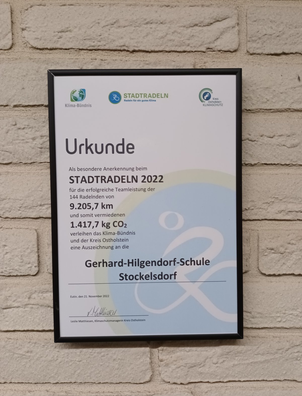 Gerhard-Hilgendorf-Schule: Radeln für ein gutes Klima